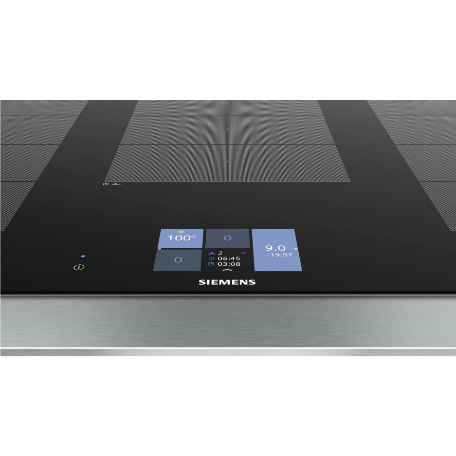 SIEMENS EX975KXW1E iQ700 90cm TFT Control 5 Zone Induction Hob With 3 ...