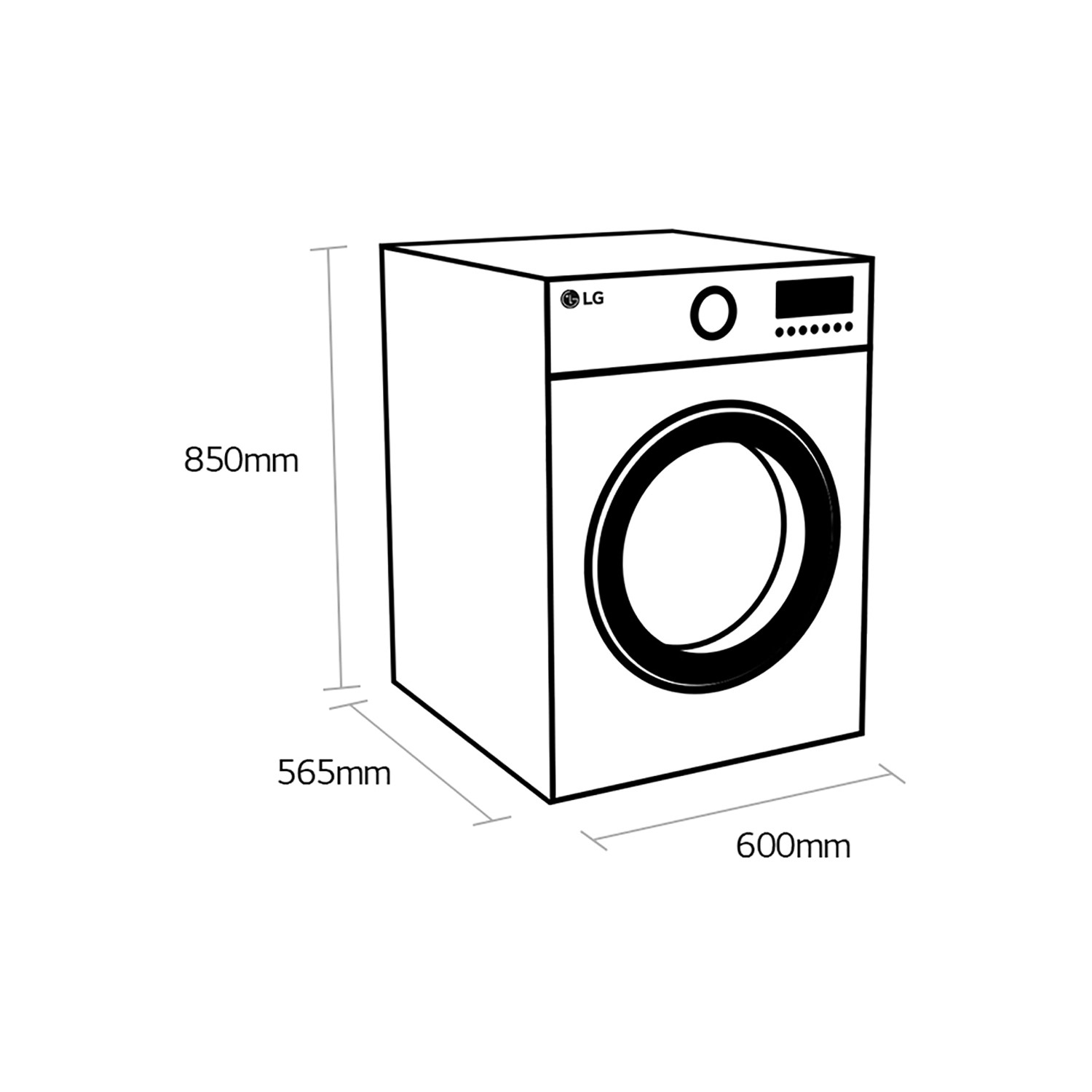 LG V7 EZDispense 10.5kg 1400rpm Freestanding Washing Machine - Graphite ...