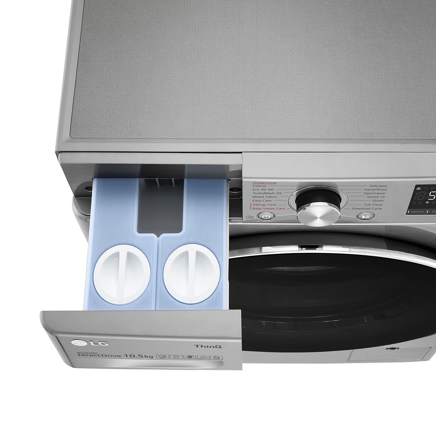 LG V7 EZDispense 10.5kg 1400rpm Freestanding Washing Machine - Graphite ...