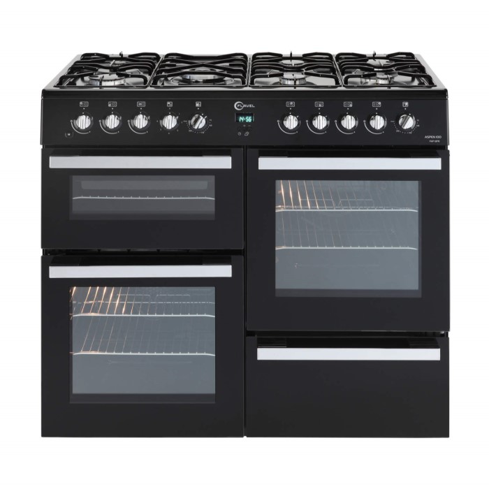 Flavel FAP10FRK 100cm Dual Fuel Range Cooker - Black | Appliances Direct