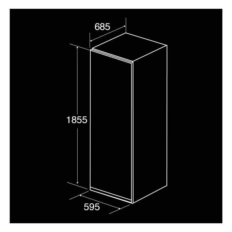 CDA FF820SC FF820 60cm Wide Freestanding Fridge - Stainless Steel ...