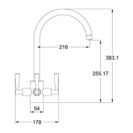 Franke FFOLYSS Olympus FilterFlow Tap In SilkSteel | Appliances Direct
