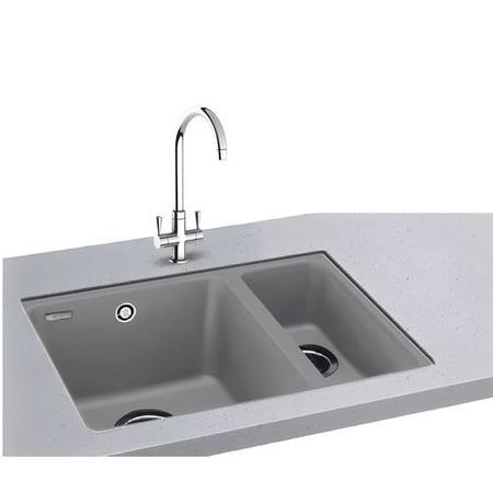 Carron Phoenix Fiji 150-16 1.5 Bowl Undermount Kitchen Sink - Stone ...