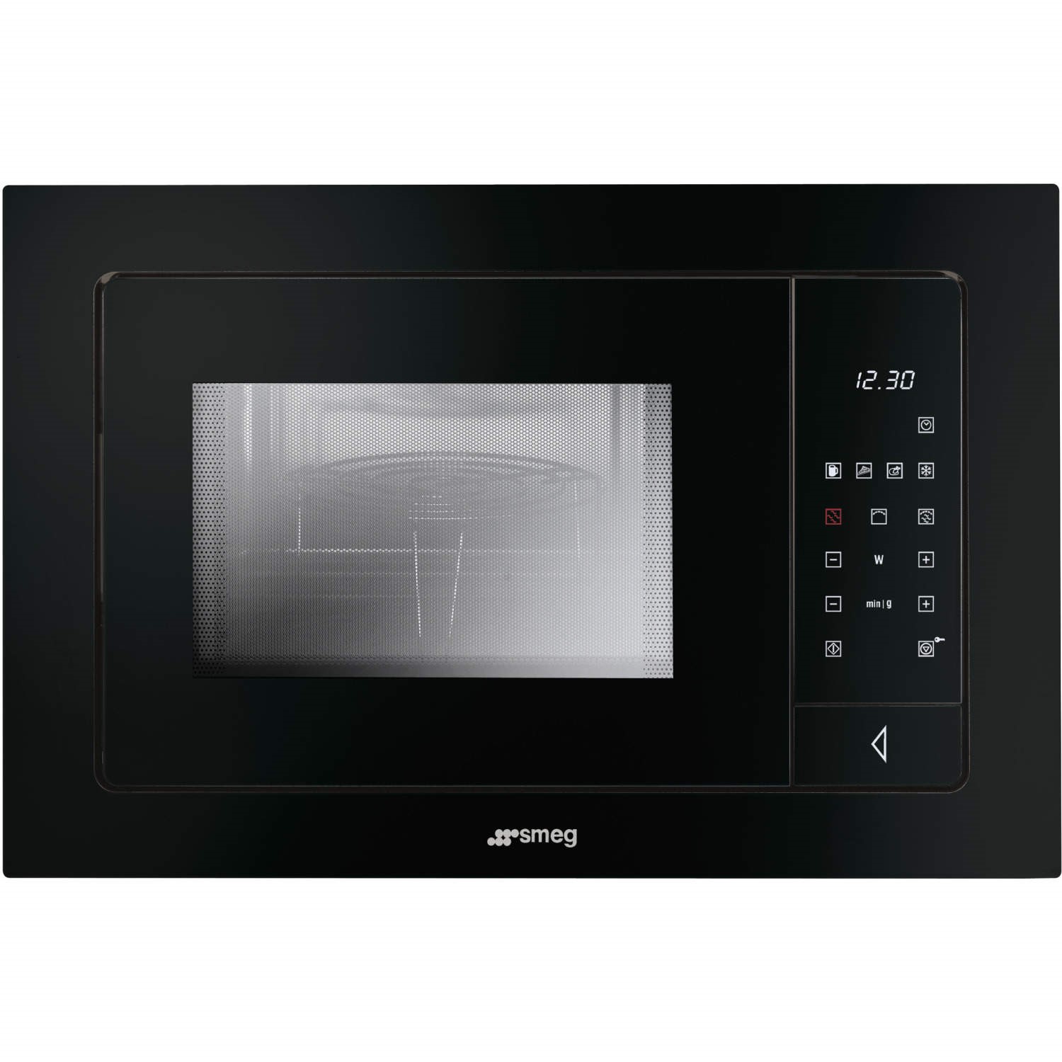 Smeg FME120N Linea Built In Microwave Oven With Grill - Black ...