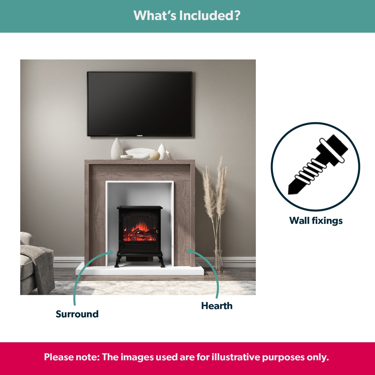 Adam Lomond Fireplace Surround in Pure White FOL100480 | Appliances Direct