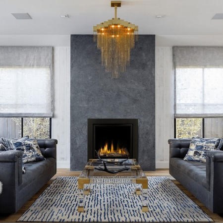 Black Inset Gas Fire With Logs - Vola FOL105338 | Appliances Direct