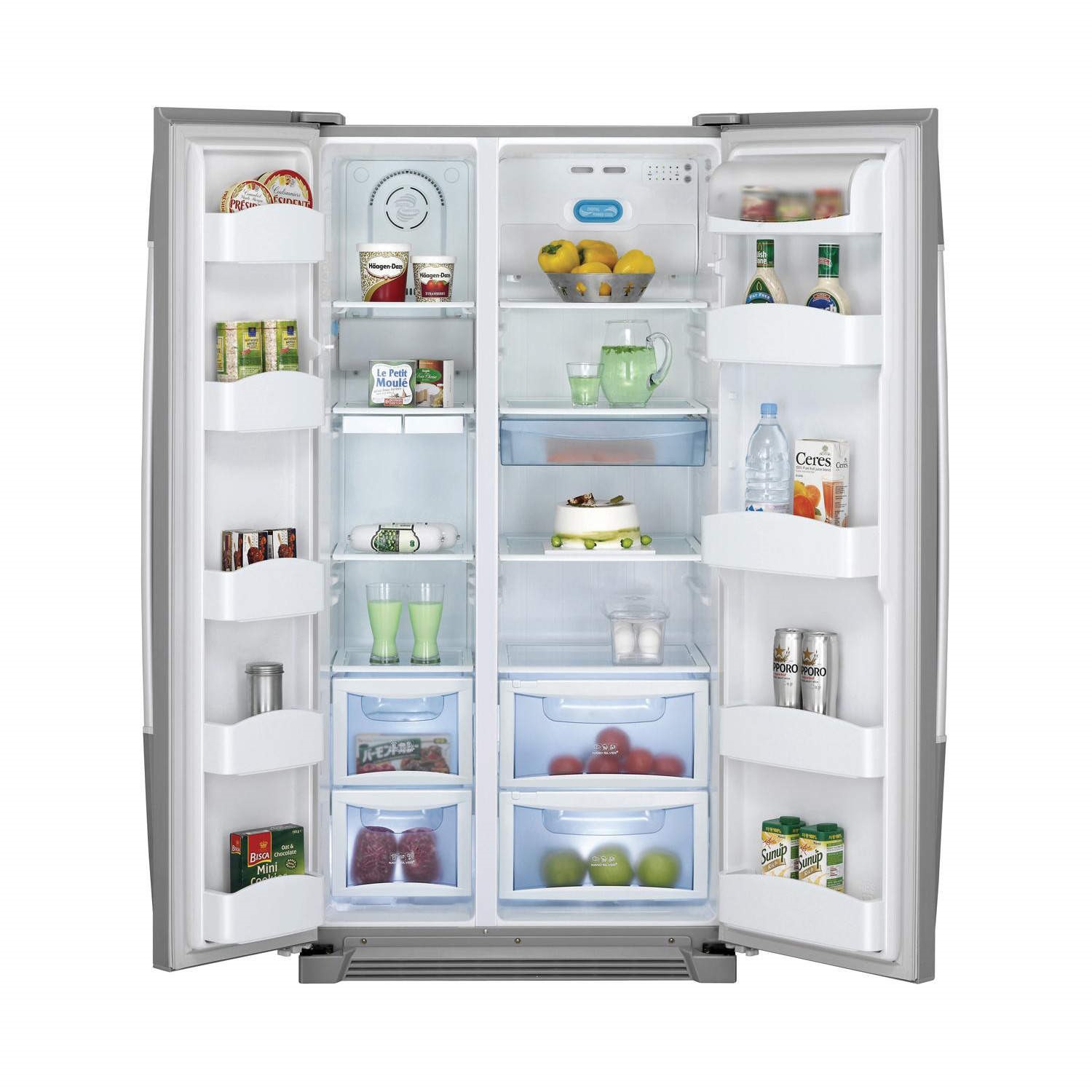 Daewoo FRAU20ICB Side-by-side American Fridge Freezer Black ...