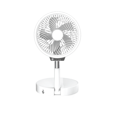 electriQ 6 inch Rechargeable and Foldable Quiet DC Fan with LED Light ...
