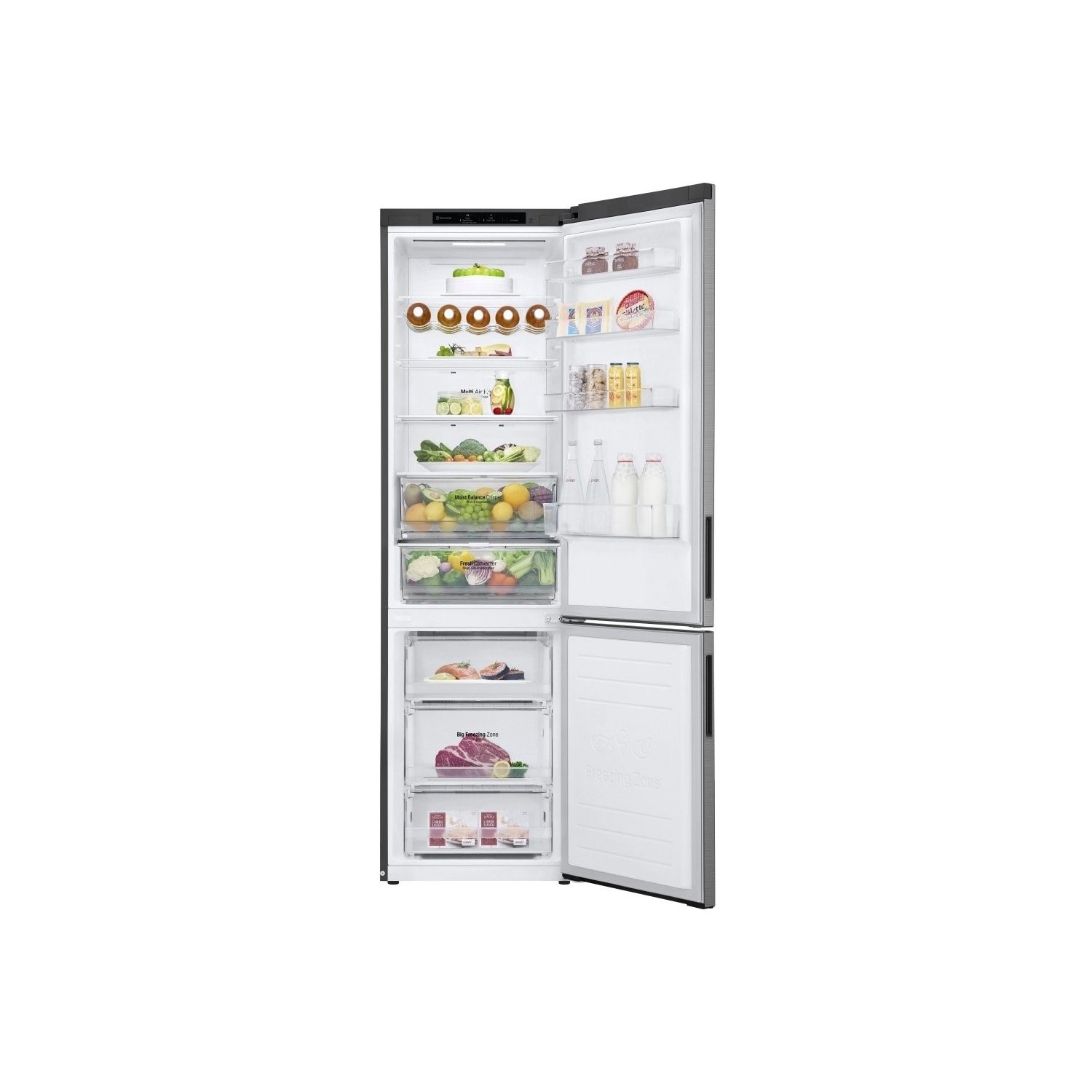LG NatureFRESH 384 Litre 70/30 Freestanding Frost Free Fridge Freezer ...