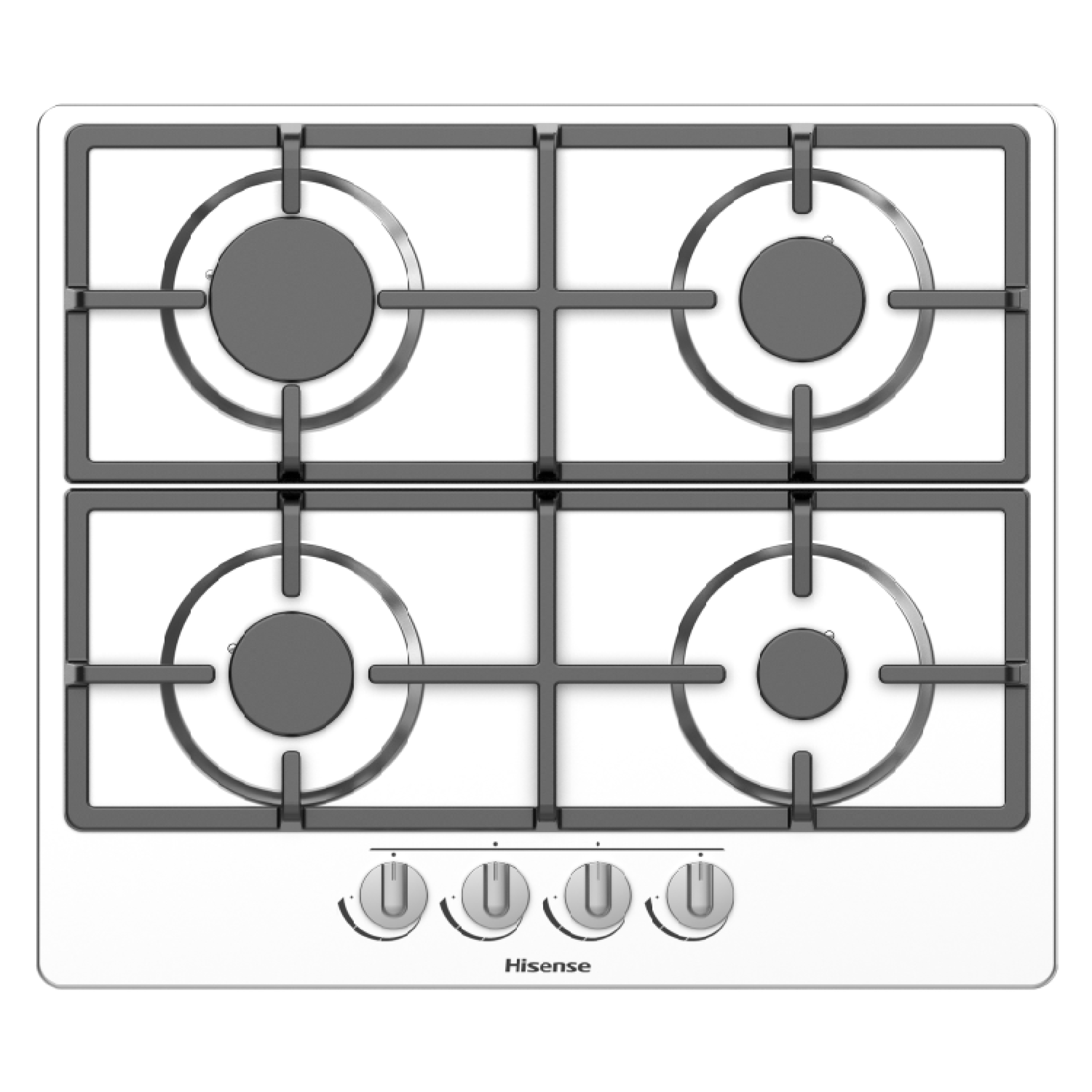 Hisense 60cm 4 Burner Gas Hob - Stainless Steel GM643XHC | Appliances ...