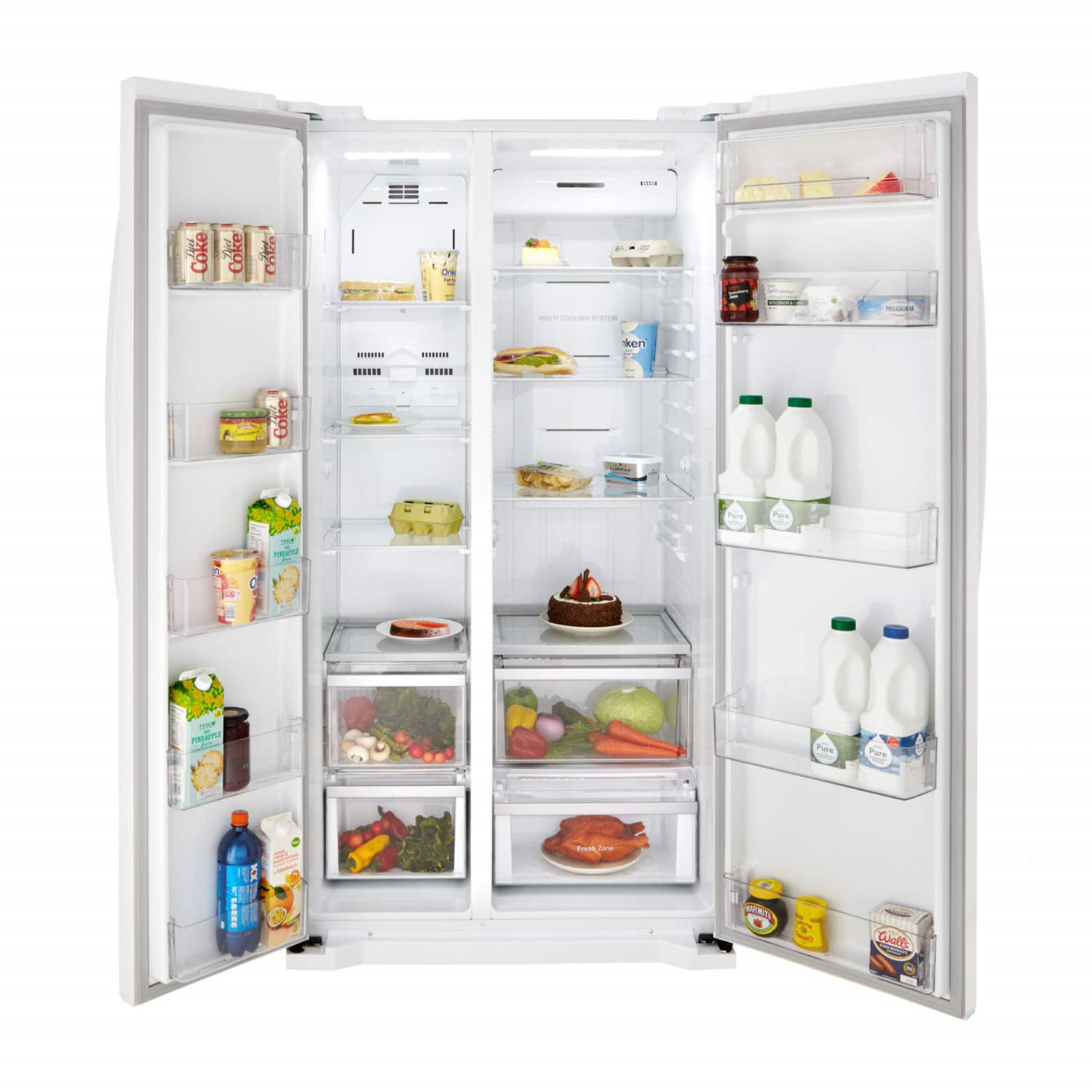 LG GSB325WBQV Basic American Fridge Freezer - Black | Appliances Direct