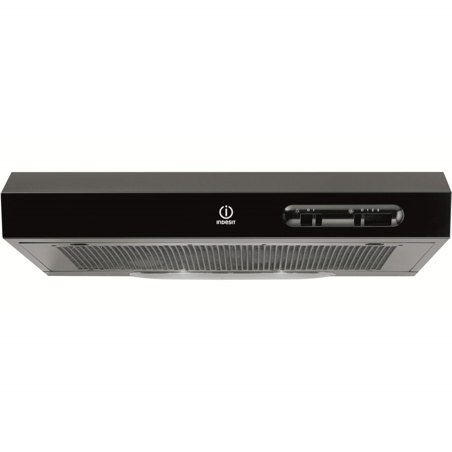 Indesit H161BK 60cm wide Conventional Cooker Hood Black | Appliances Direct