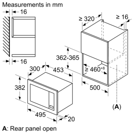 Neff N30 17L 800W Stainless Steel Built-in Microwave H53W50N3GB ...