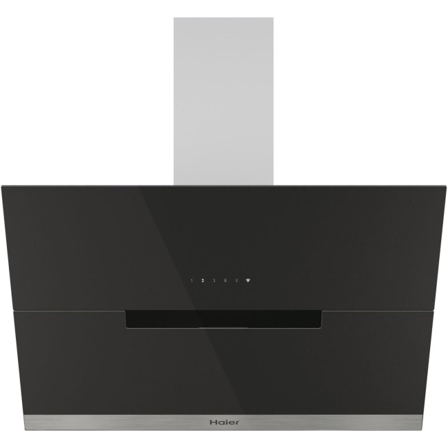 Haier HADG9DS2XWIFI 90cm Angled Cooker Hood - Black | Appliances Direct