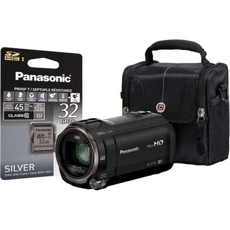 Panasonic HC-V770 Black Camcorder Kit inc 32GB SD Card & Case HC-V770EB ...