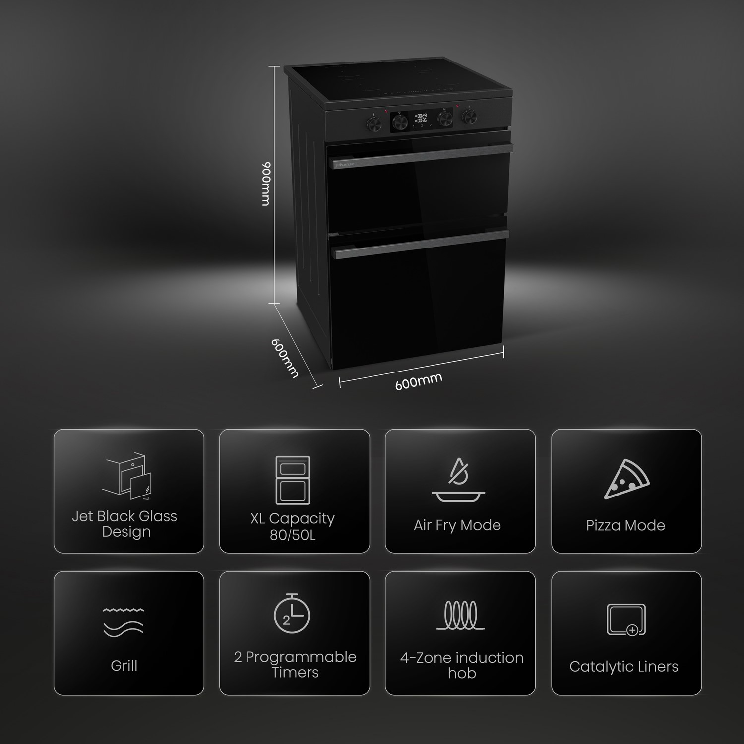 Hisense 60cm Electric Induction Cooker - Black HDCEIT6C20B | Appliances ...