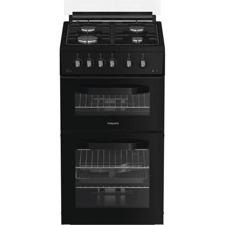 Hotpoint 50cm Gas Cooker - Black HDG5GCB | Appliances Direct