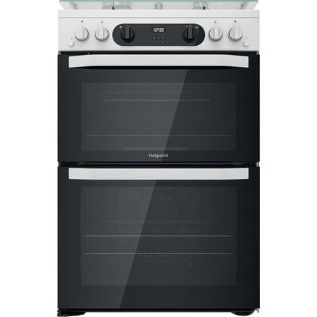 Hotpoint 60cm Gas Cooker with Lid - White HDM67G0CCW | Appliances Direct