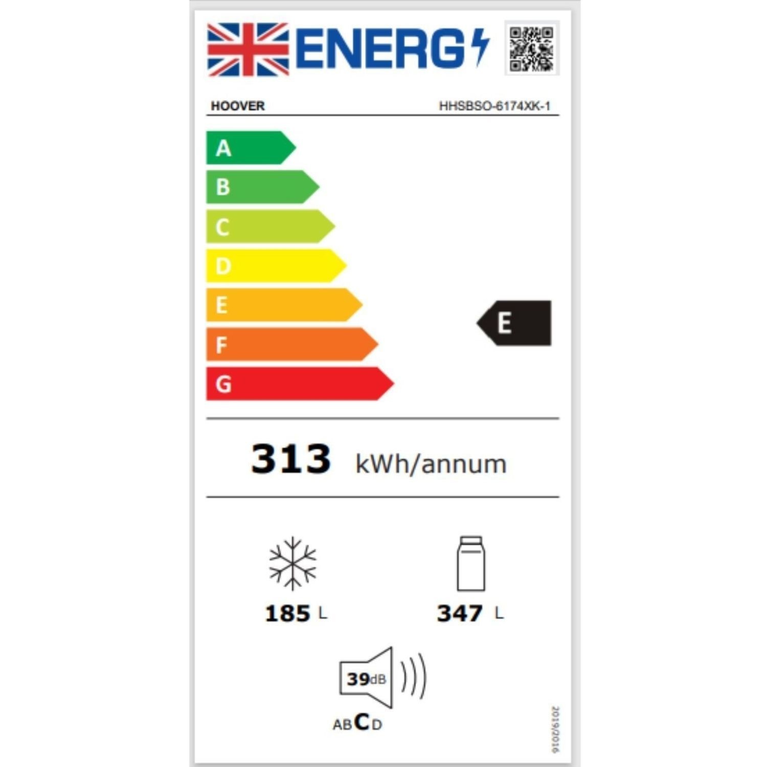 Hoover 532 Litre Side-By-Side American Fridge Freezer - Stainless Steel ...