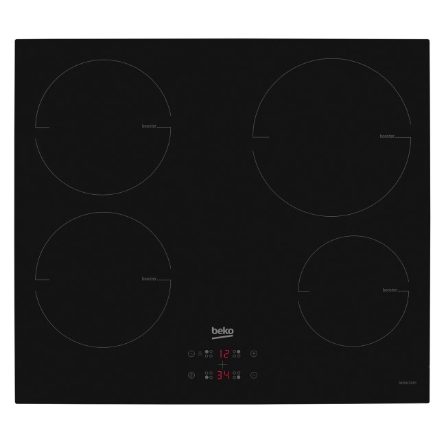 Beko HII64400MT 60cm Four Zone Induction Hob - Black | Appliances Direct