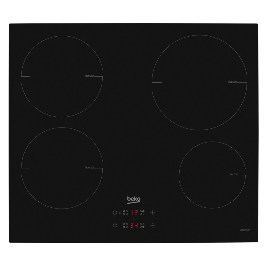 Beko HII64400MT 60cm Four Zone Induction Hob - Black | Appliances Direct