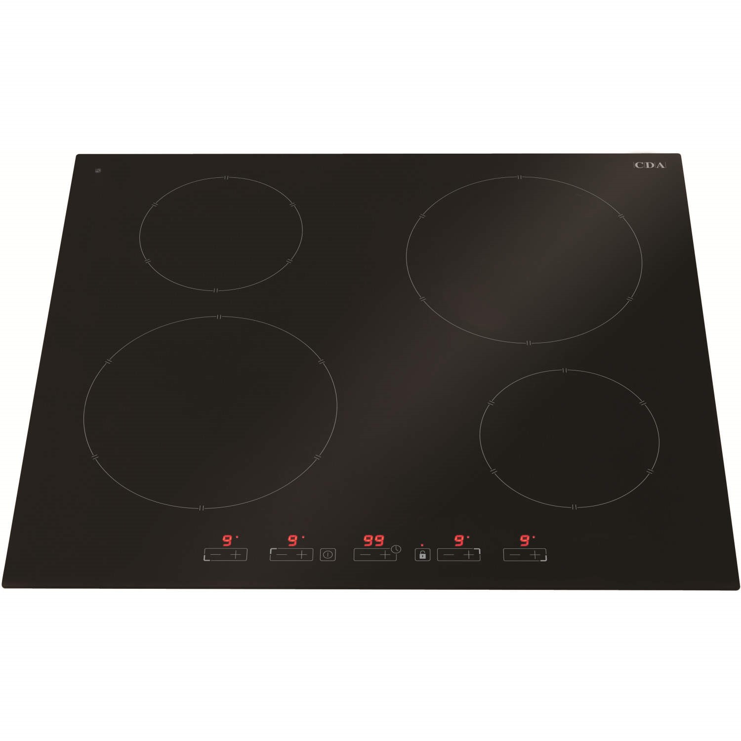 CDA HN6410FR 58cm Touch Control Four Zone Frameless Eco Induction Hob ...