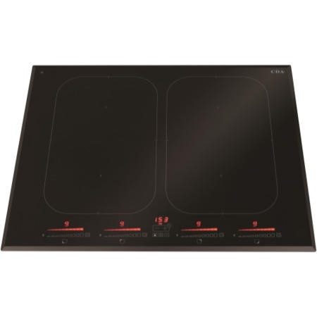 CDA HN6840FR 58cm Touch Control FlexiZone Frameless Induction Hob Black ...