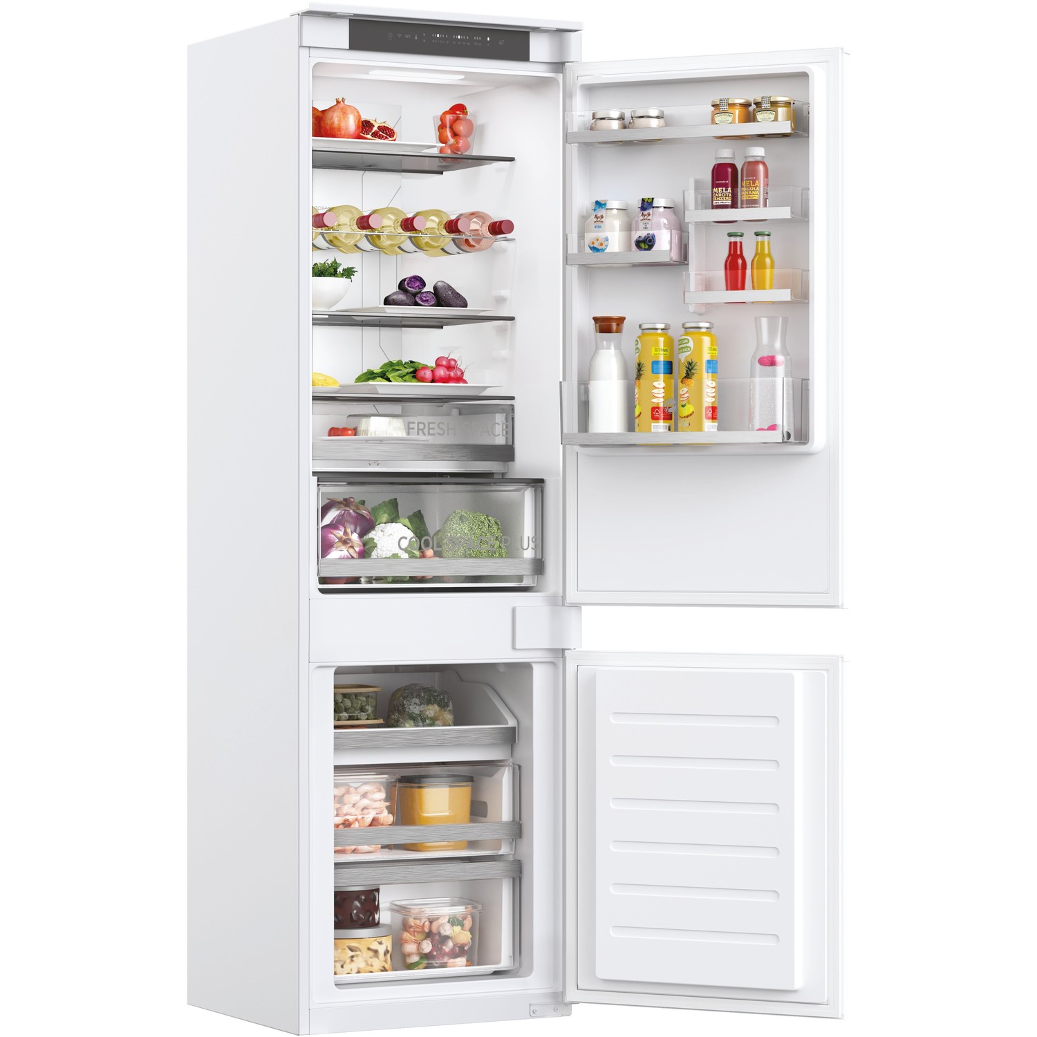 Hoover 248 Litre 70/30 Integrated Fridge Freezer HOBT5518EWK ...