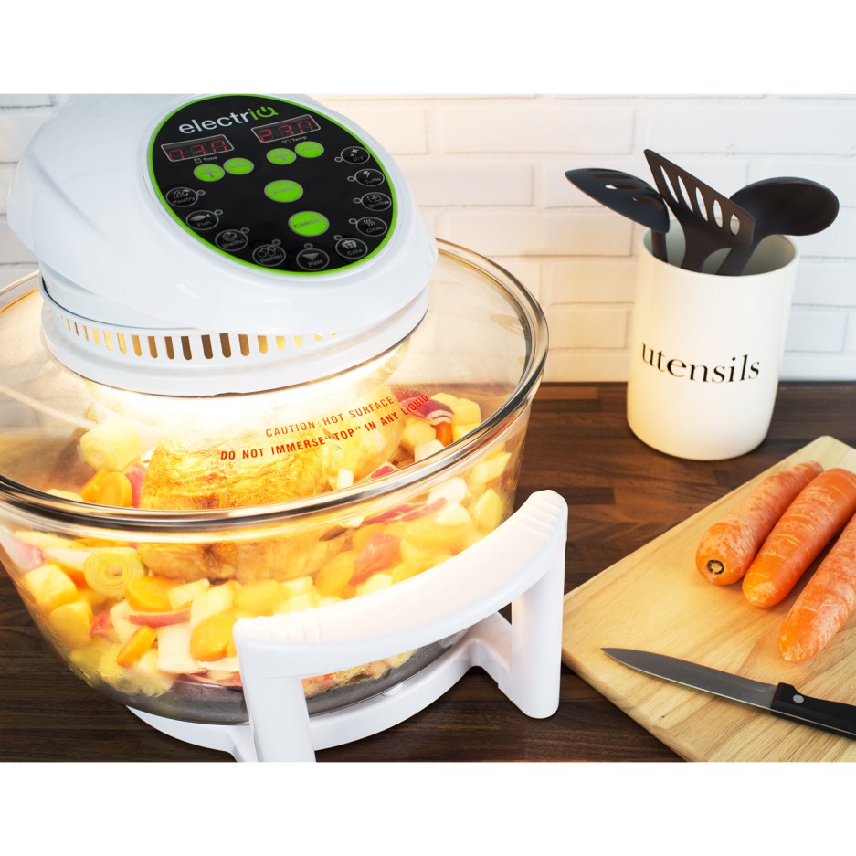 electriQ 17 Litre Hinged Digital Premium Halogen Oven + Full ...