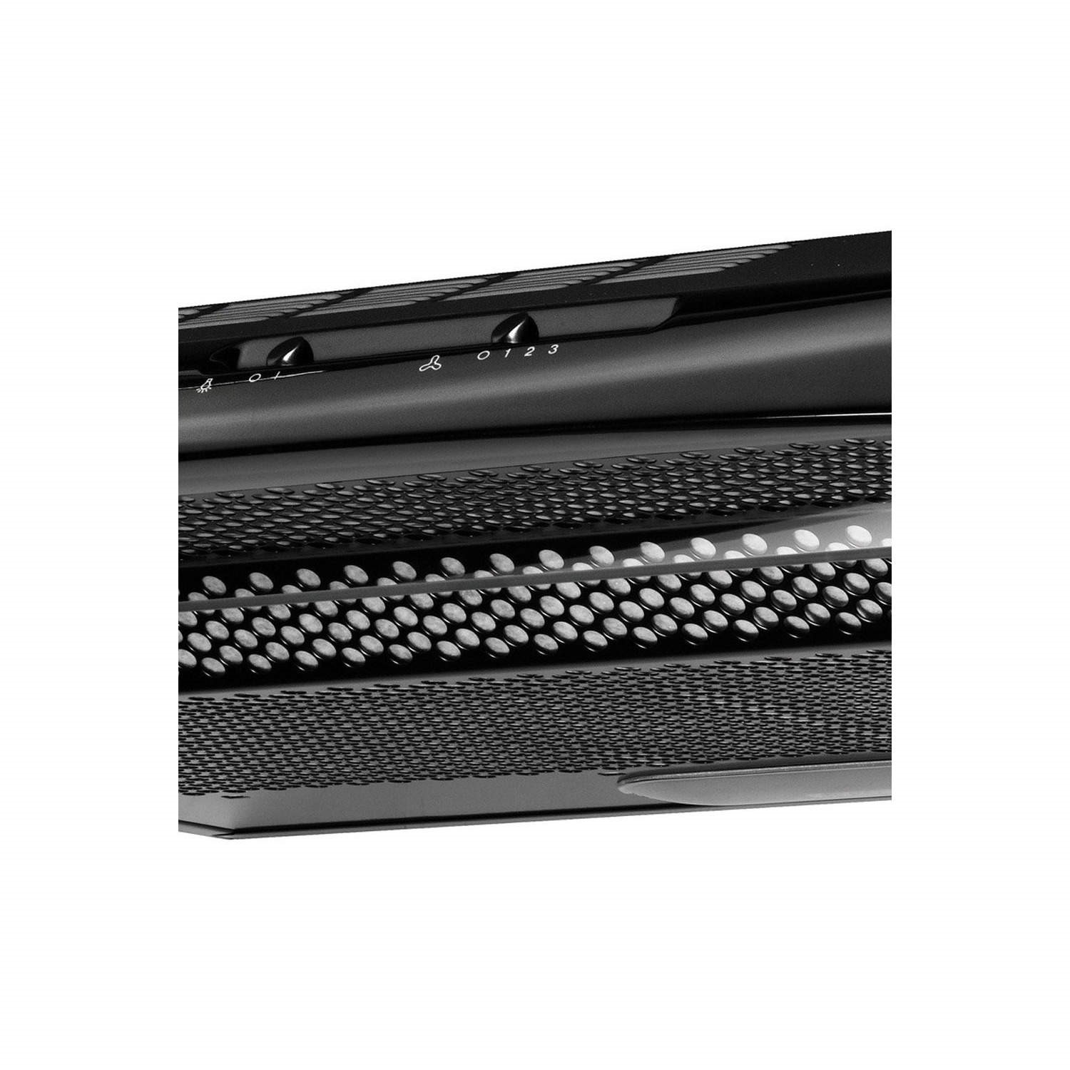 Hotpoint HTV10K 60cm Conventional Cooker Hood Black | Appliances Direct