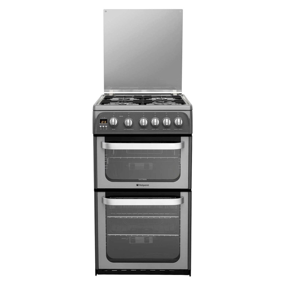 Hotpoint HUG52G Ultima 50cm Double Oven Gas Cooker in Graphite ...