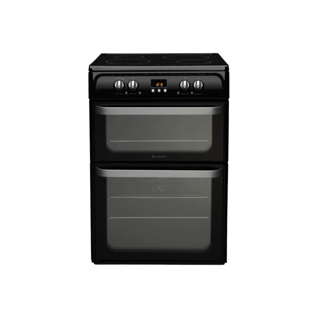Hotpoint Ultima 60cm Double Oven Electric Cooker with Induction Hob ...