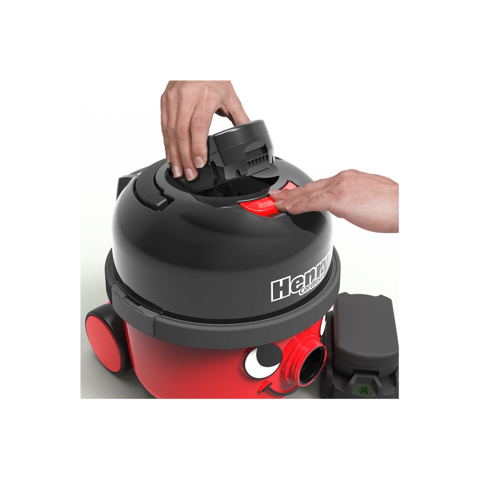 Numatic HVB160 Cordless Cylinder Vacuum Cleaner - Red | Appliances Direct