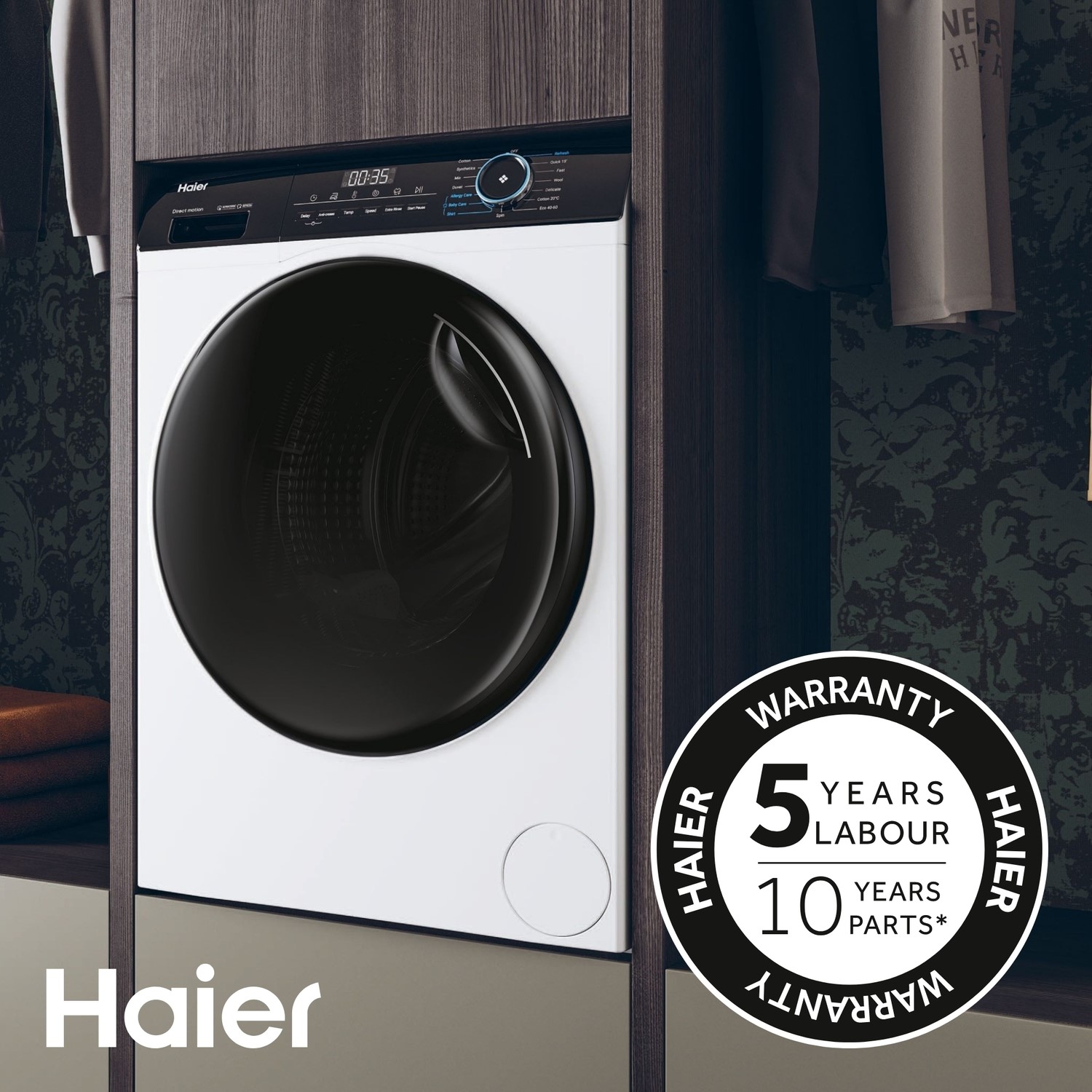 Haier i-Pro Series 7 10kg 1400rpm Washing Machine - White HW100 ...