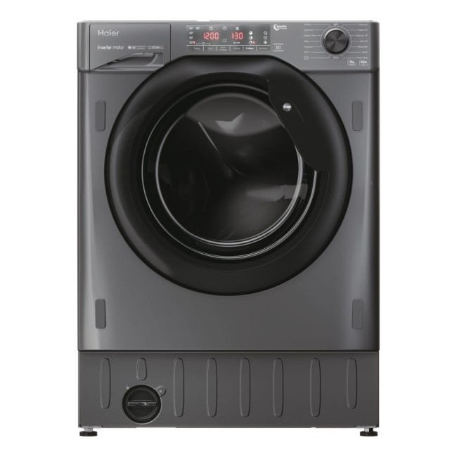 Haier Series 4 9kg 1600rpm Integrated Washing Machine - Graphite ...