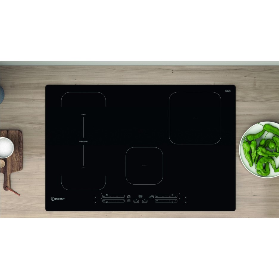 Indesit IB21B77NE 77cm Touch Control Four Zone Induction Hob With ...