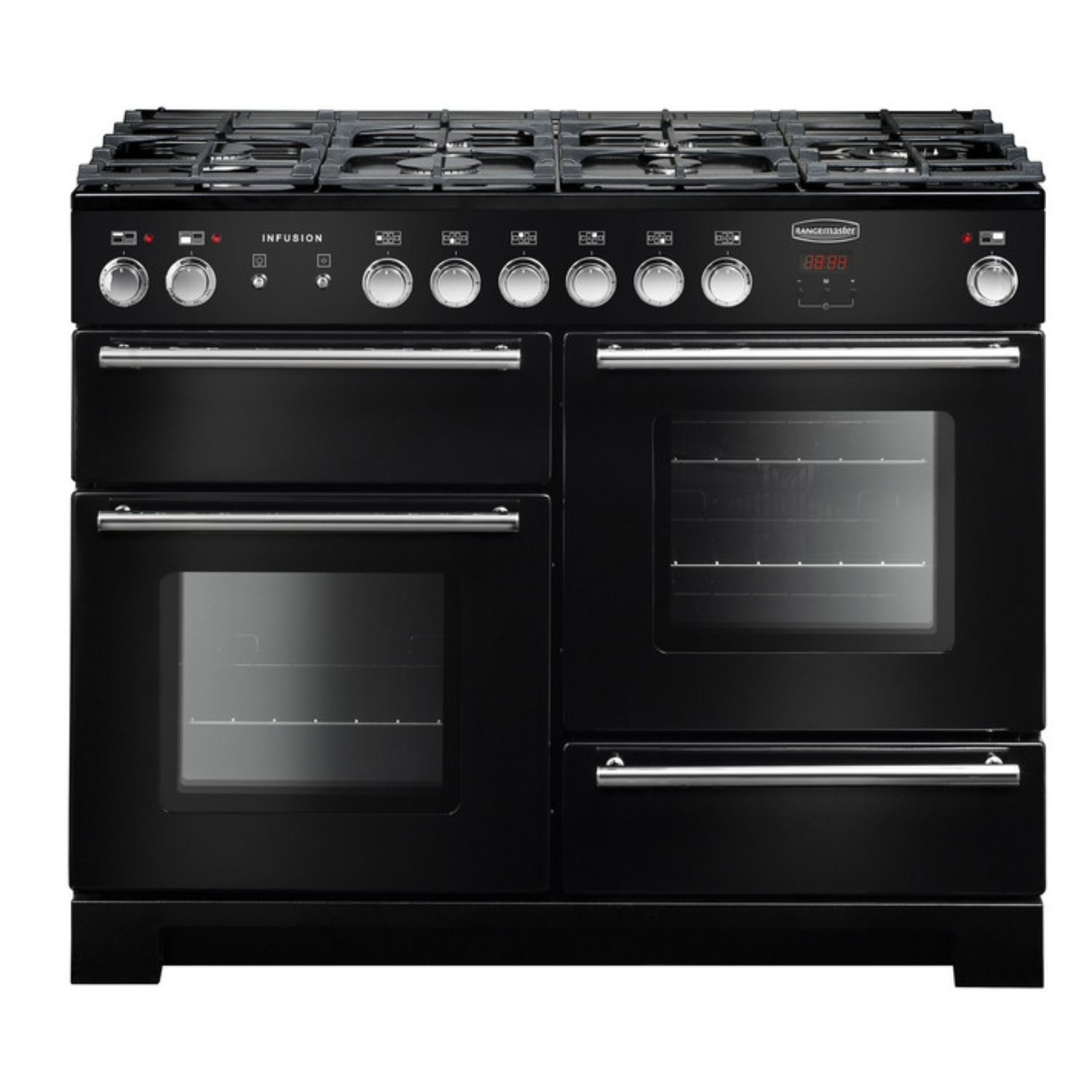 Rangemaster Infusion 110cm Dual Fuel Range Cooker - Black INF110DFFBL ...