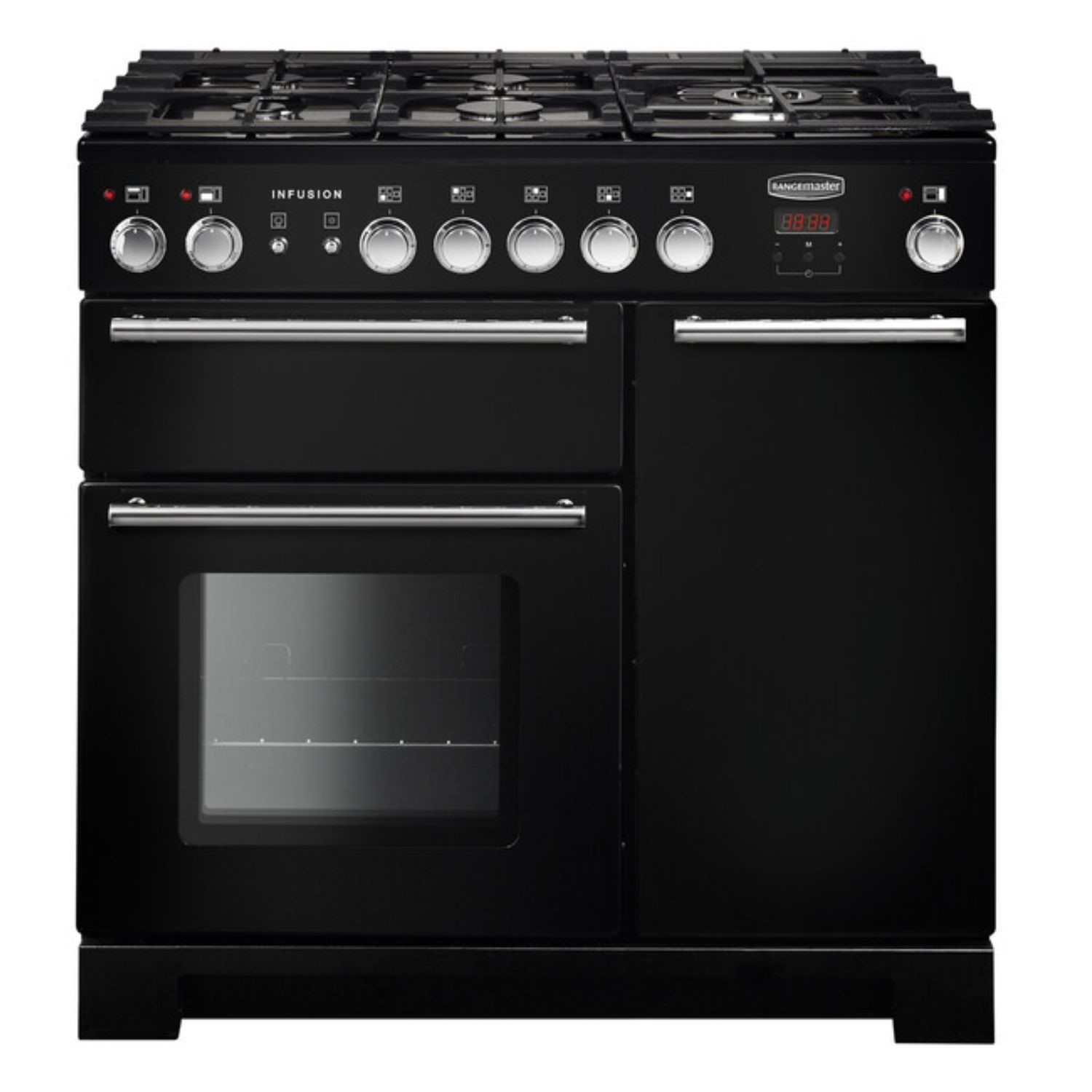 Rangemaster Infusion 90cm Dual Fuel Range Cooker - Black INF90DFFBL ...