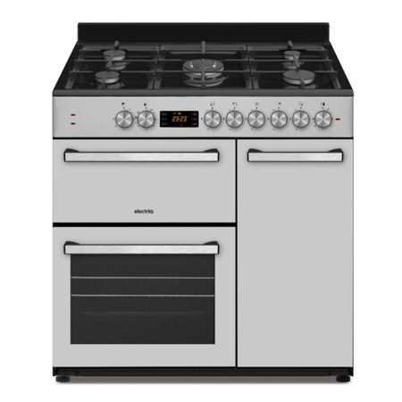 Refurbished electriQ IQRANGE90SS 90cm 3 Cavity Dual Fuel Range Cooker ...