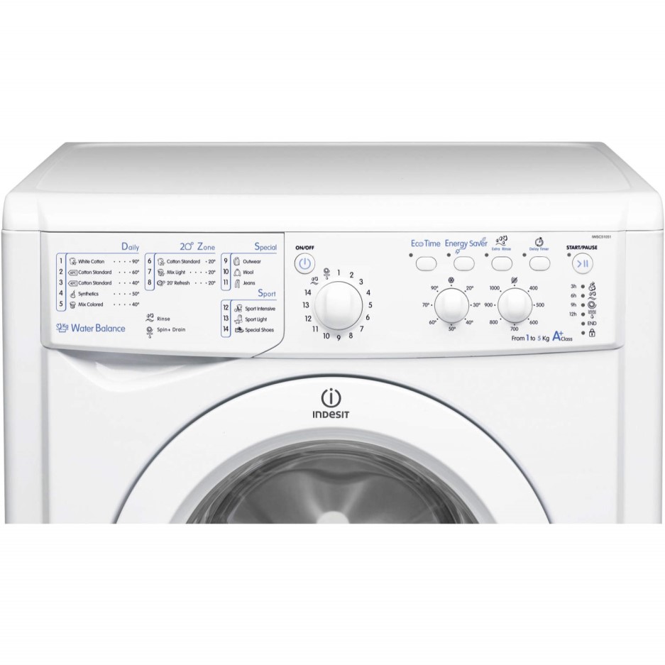 Indesit IWSC51051 5kg 1000rpm White Freestanding Washing Machine ...