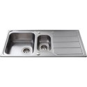Single Bowl Inset Chrome Stainless Steel Kitchen Sink with Reversible ...