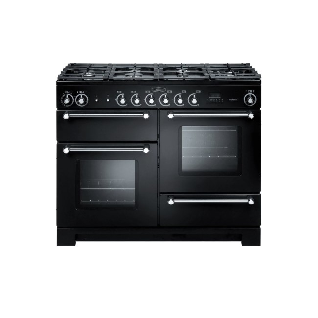 Rangemaster Kitchener 110cm Dual Fuel Range Cooker - Black KCH110DFFBLC ...