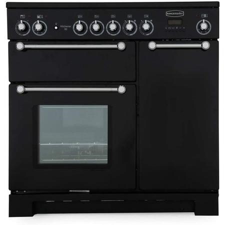 Rangemaster Kitchener 90cm Electric Range Cooker - Black KCH90ECBLC ...