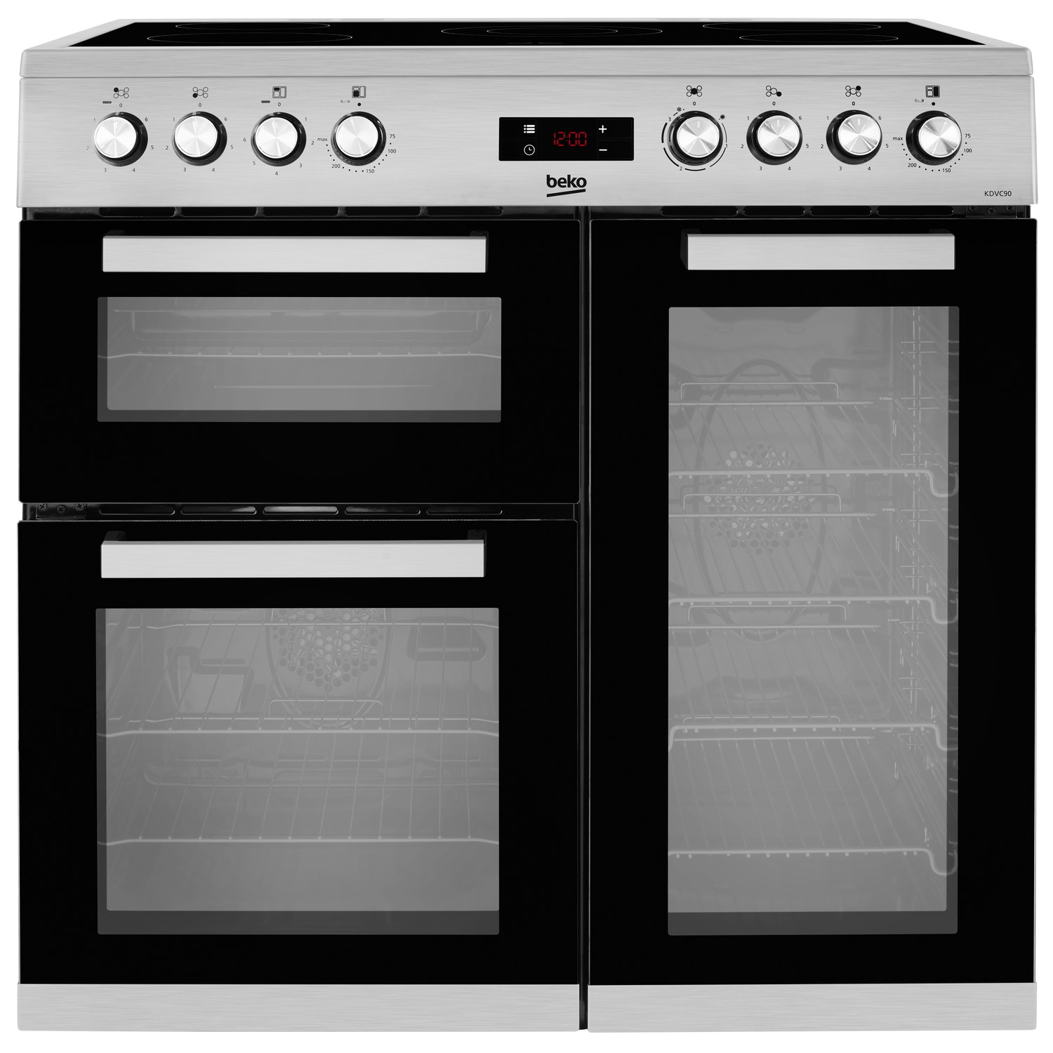 Beko 90cm Electric Range Cooker - Stainless Steel KDVC90X | Appliances ...