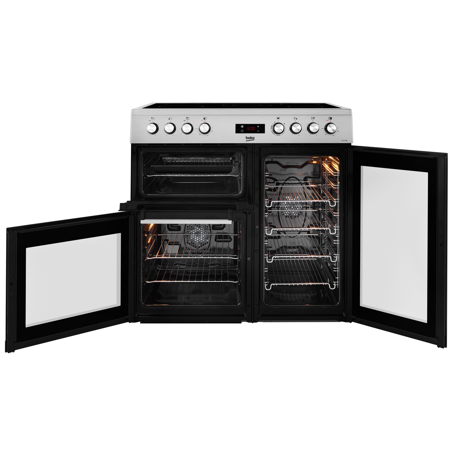 Beko 90cm Electric Range Cooker - Stainless Steel KDVC90X | Appliances ...