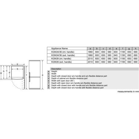 Bosch KGN39XC32 Frost Free Multiflow Freestanding Fridge Freezer In ...