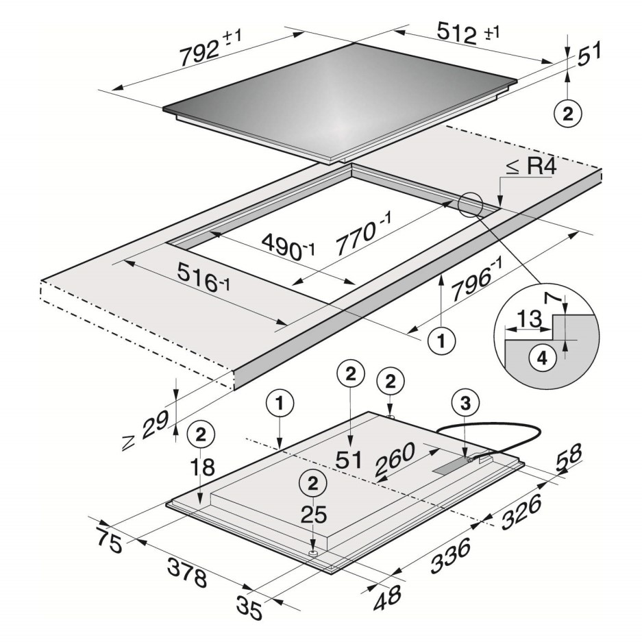Miele KM6367 KM 6367 76cm Wide Flush Fit 6 PowerFlex Zone Induction Hob ...