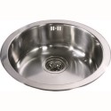Single Bowl Inset Chrome Stainless Steel Kitchen Sink with Reversible ...