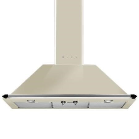 Smeg KT90PE Traditional Style 90cm Chimney Cooker Hood With Rail Cream ...