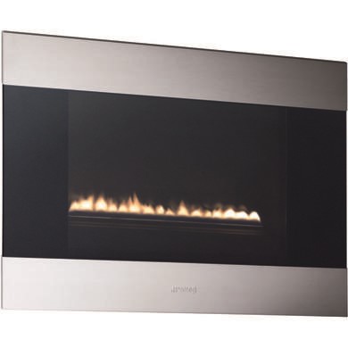 Smeg L23CL Classic Landscape Natural Gas Wall Fire in Stainless Steel ...